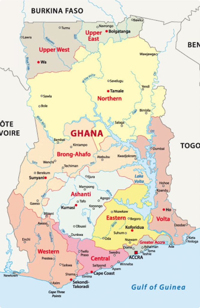 Discover the Geography of Ghana: Maps, Regions & Topographic Features