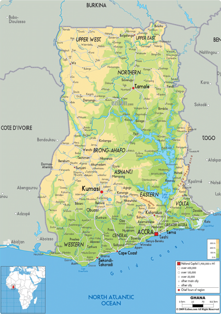 Discover the Geography of Ghana: Maps, Regions & Topographic Features
